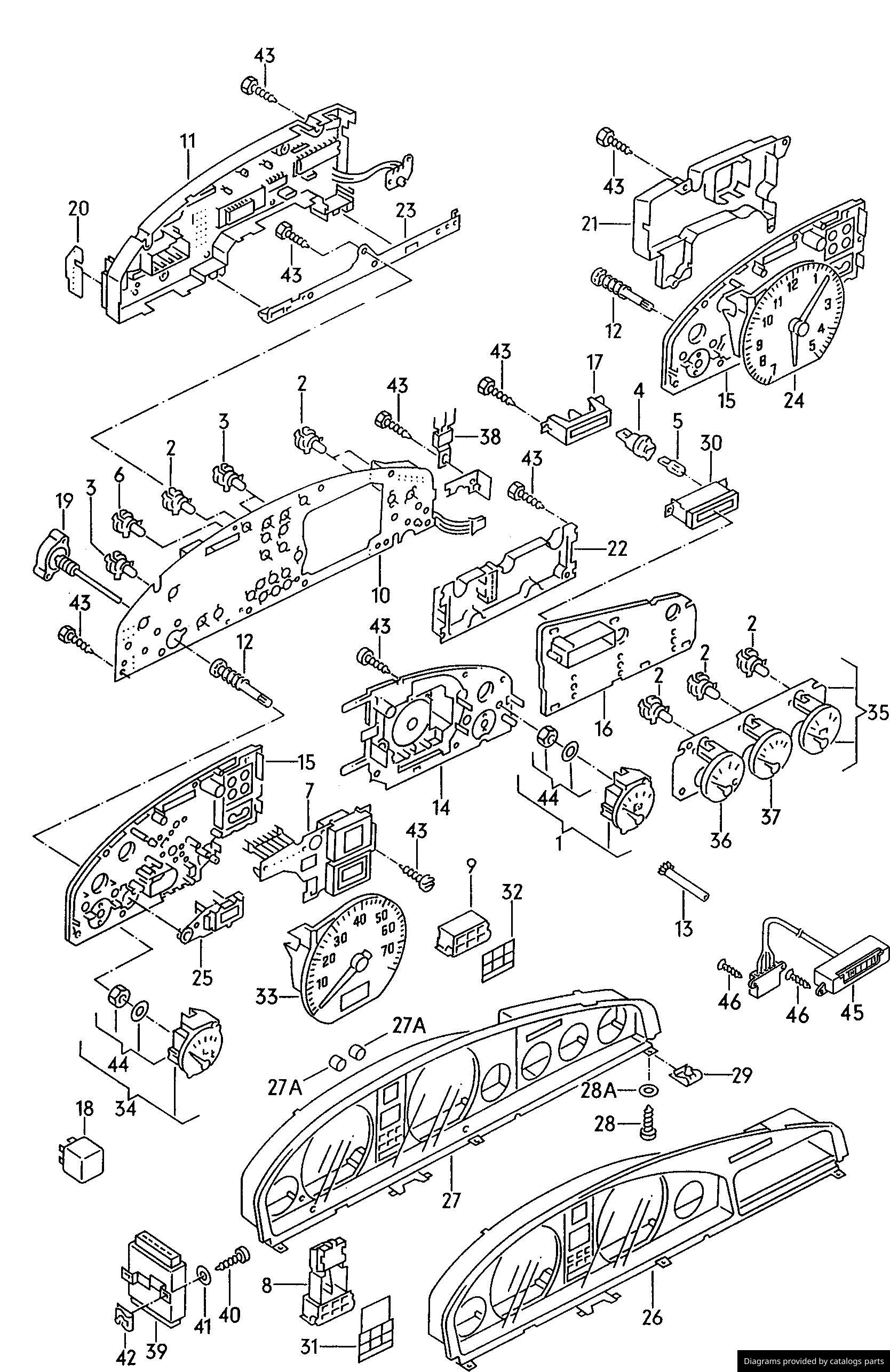 Audi Temperature Gauge 443919511AA - LLLParts