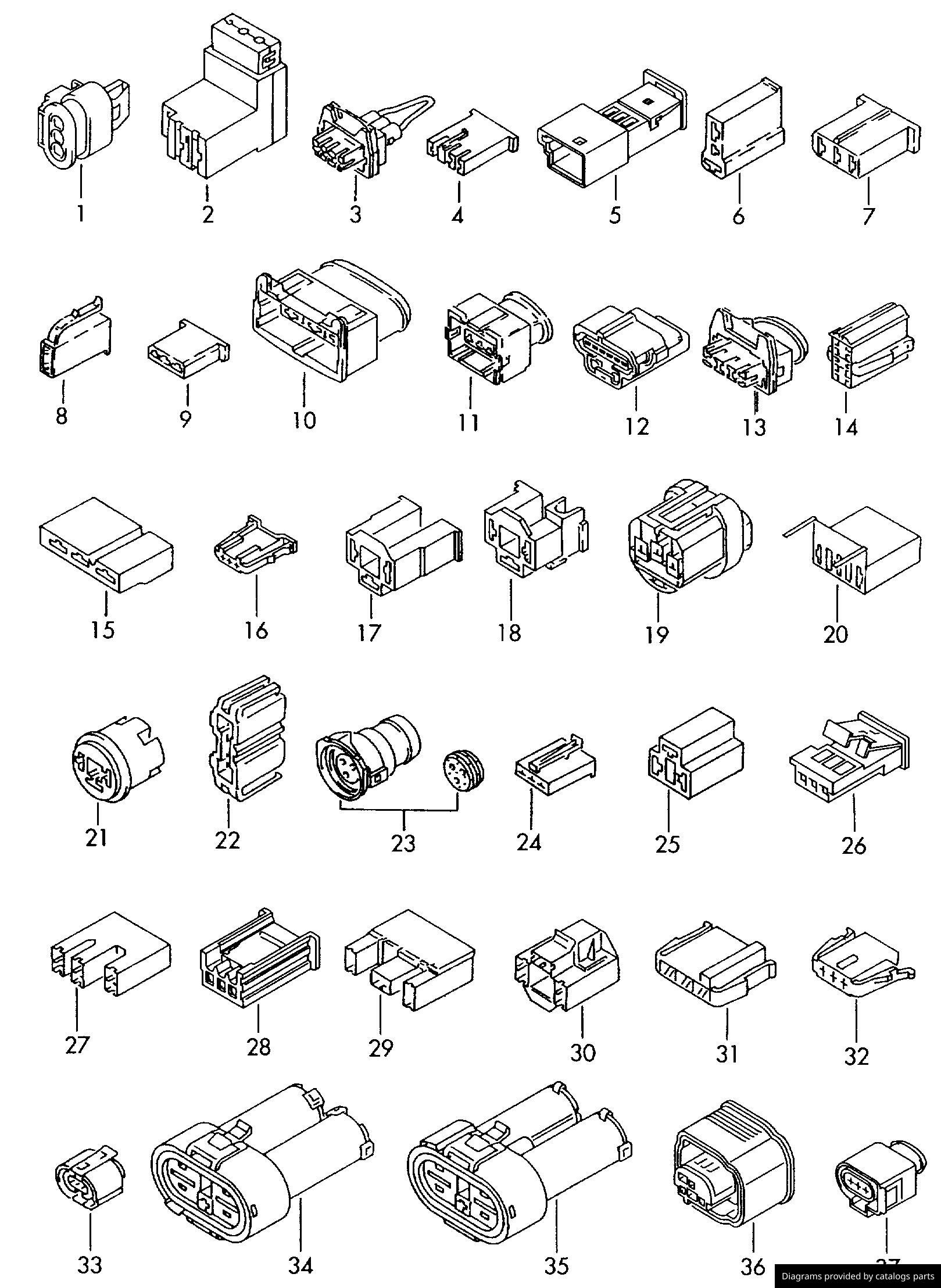 Volkswagen / Audi Flat Contact Housing 4K0973703C - LLLParts