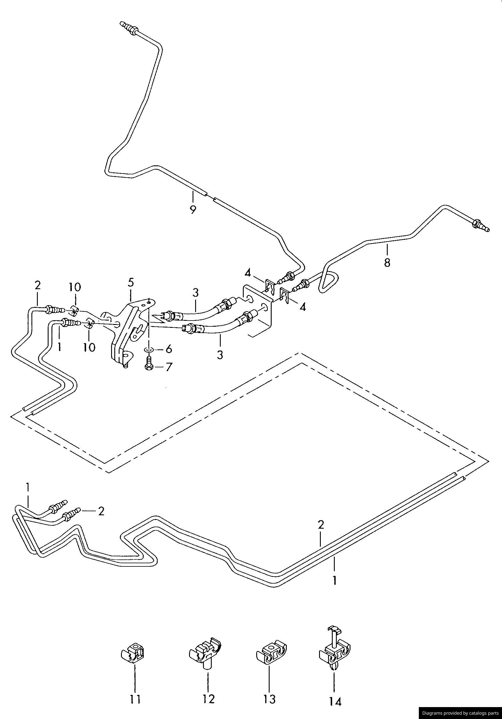 Audi Brake Hose 8Z0611775B - LLLParts