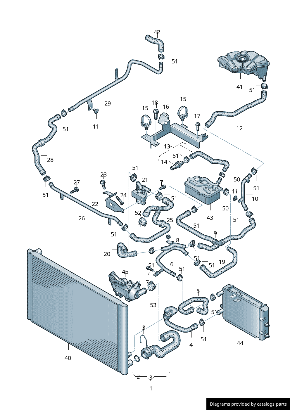 Audi Coolant Hose 4E0121449AB - LLLParts