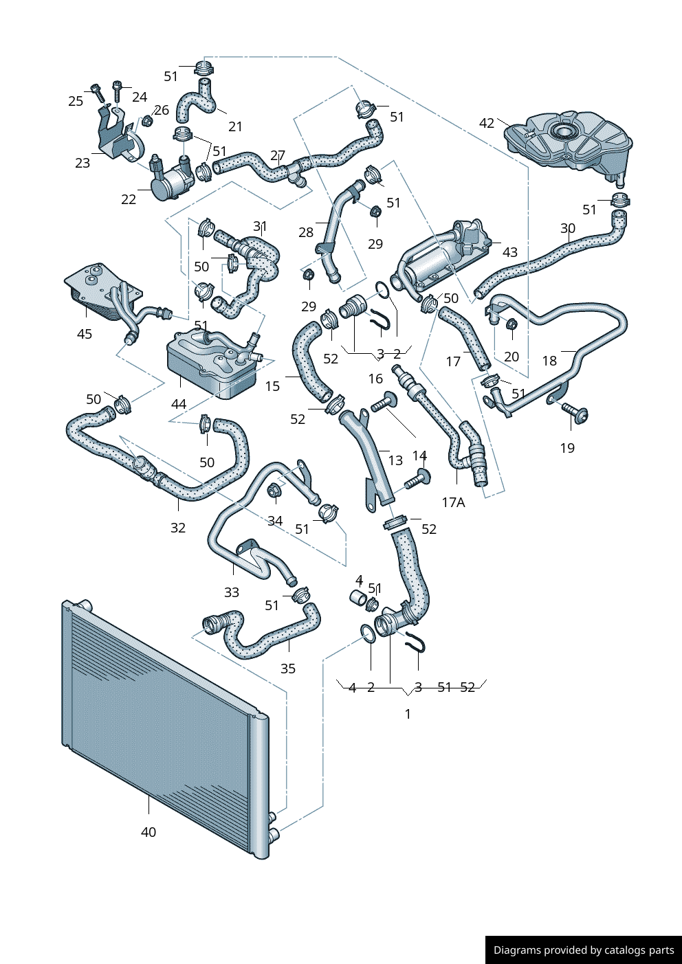 Audi Coolant Pipe 4E0121400J - LLLParts