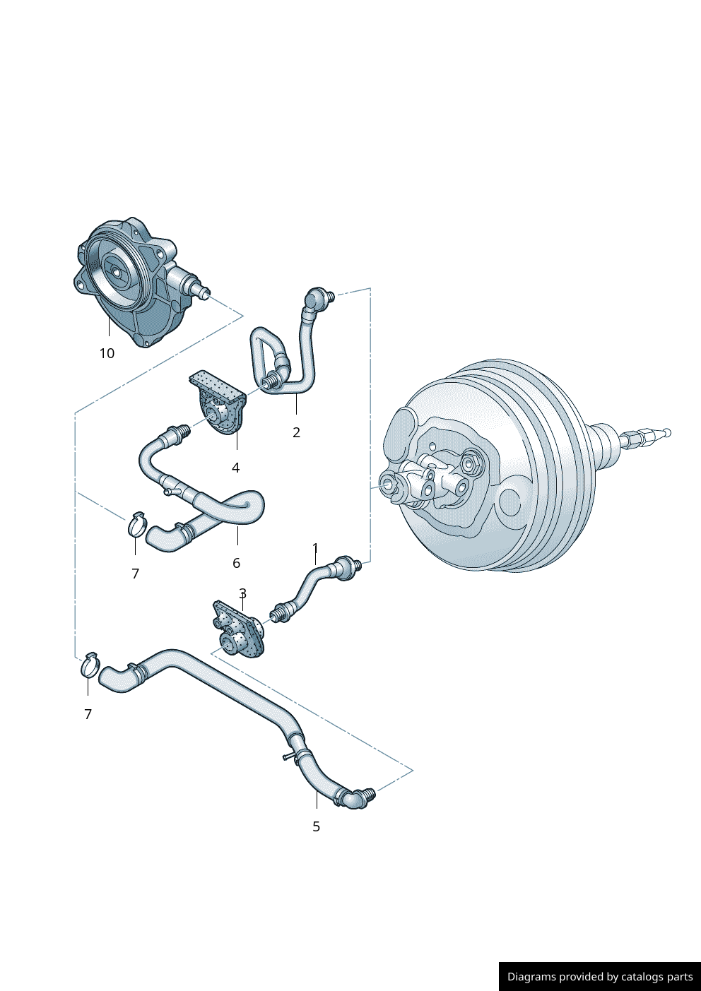 Audi Vacuum Pipe 4E1611931BR - LLLParts
