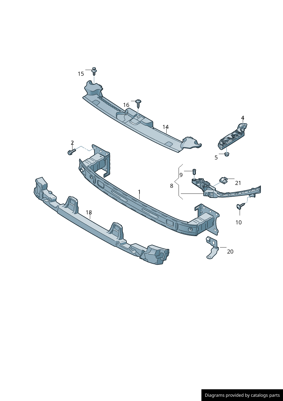 Audi Bumper Carrier 82A807109 - LLLParts
