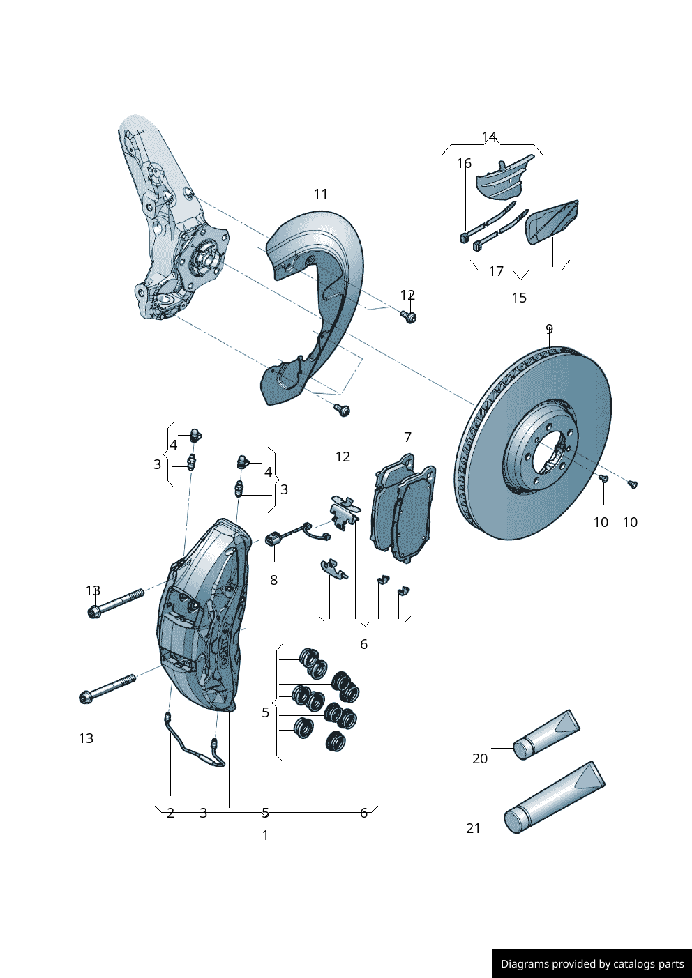 Audi Brake Disc (Vented) 4M8615301D - LLLParts