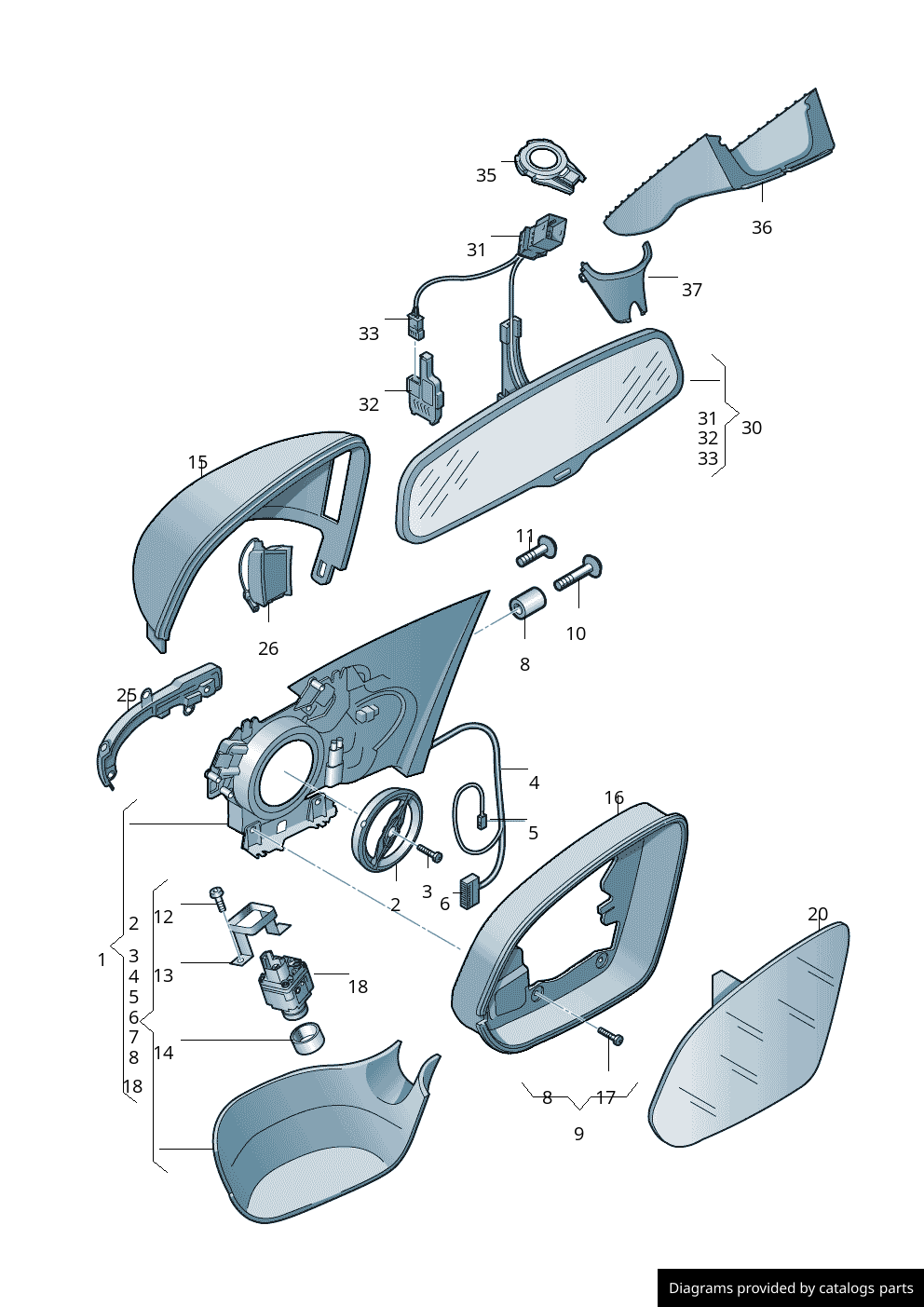Audi Primed 4H1857409FGRU - LLLParts