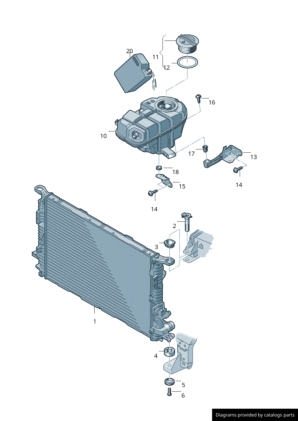 Volkswagen / Audi Retainer For Reservoir 4G0121214AF - LLLParts
