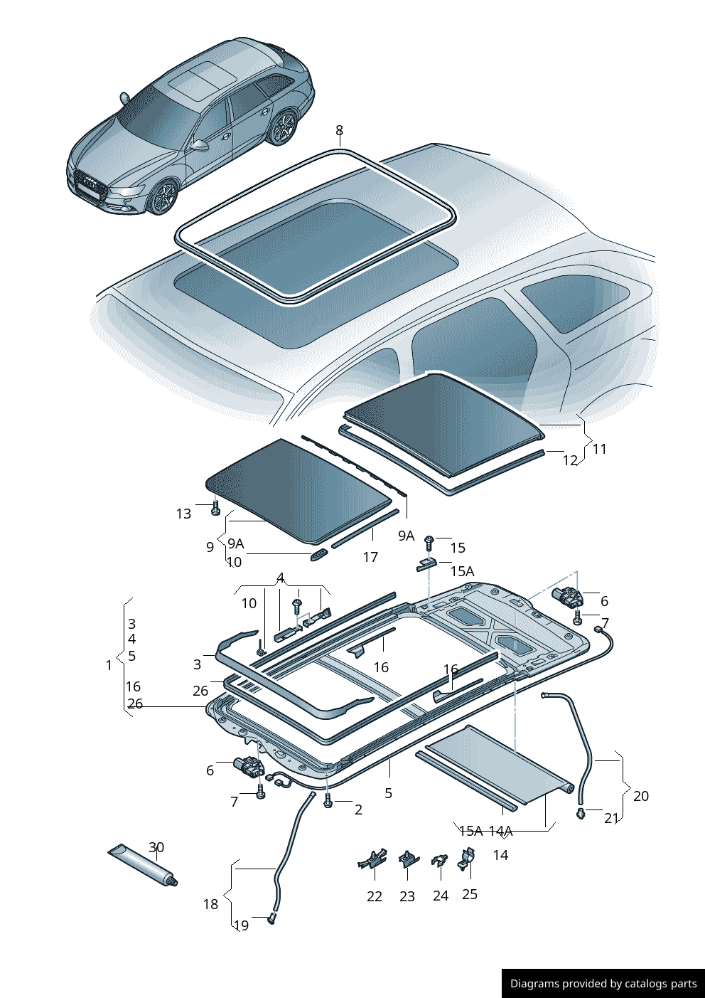 Audi Moon Silver 4G9877307AQB9 - LLLParts