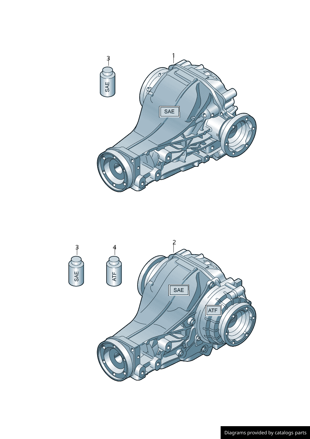 Audi Rear Axle Differential 0BF500044 - LLLParts