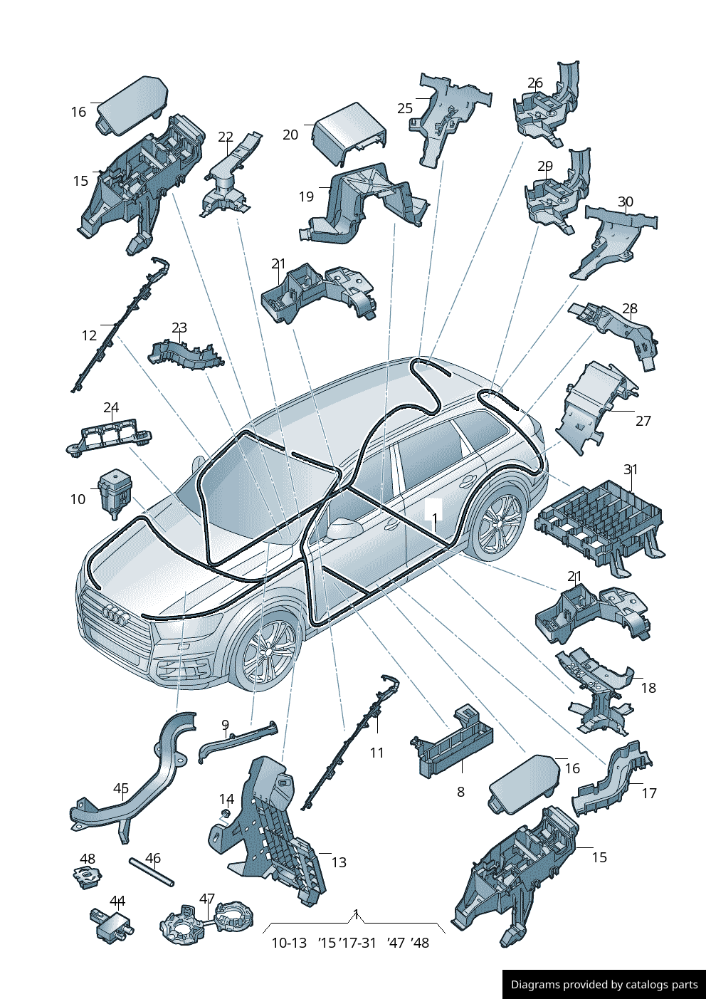 Audi Wiring Harness For Interior 4M2971051A - LLLParts