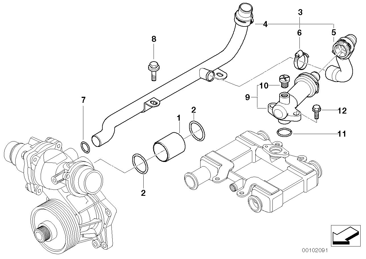 BMW Thermostat For Egr Cooling 11712247723 - LLLParts