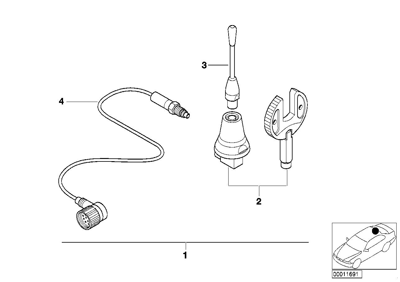 BMW Telephone Roof Antenna Base 84538371805 - LLLParts