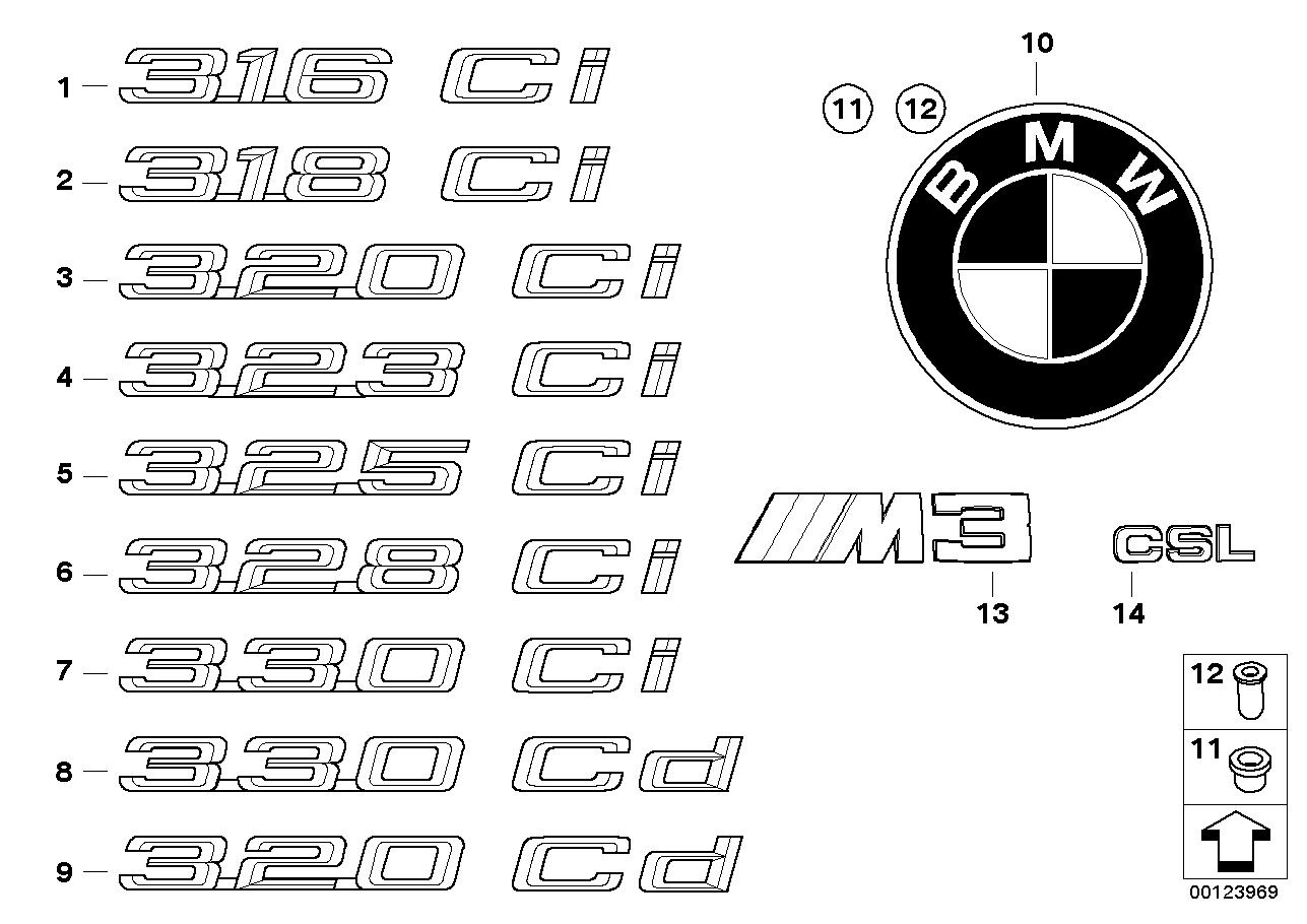 BMW Cabrio Coupe Series Label Sticker Badge Emblem - Genuine BMW ...