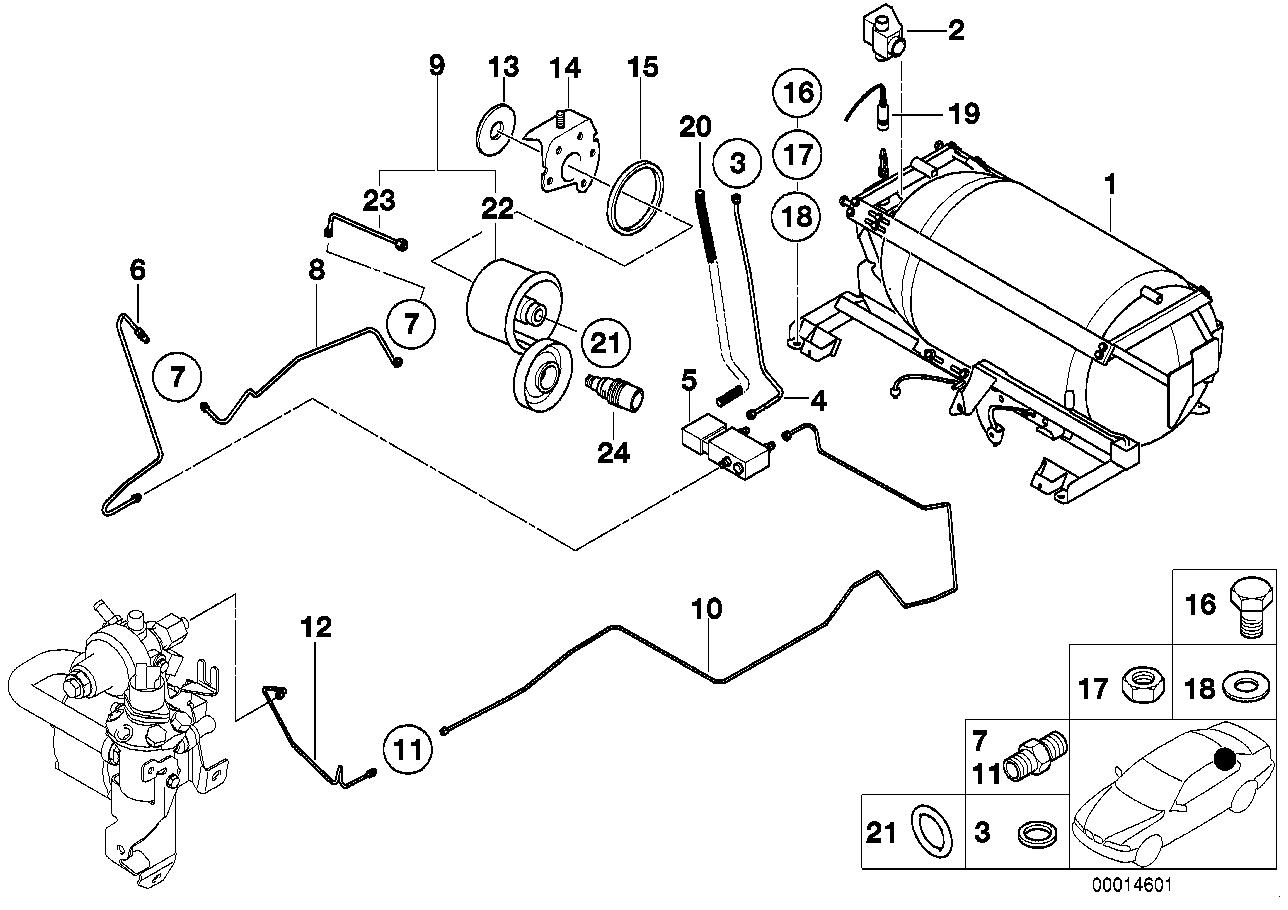 BMW Gas Bottle With Support 13831183446 LLLParts bmw-gas-bottle-with-support-13831183446-lllparts