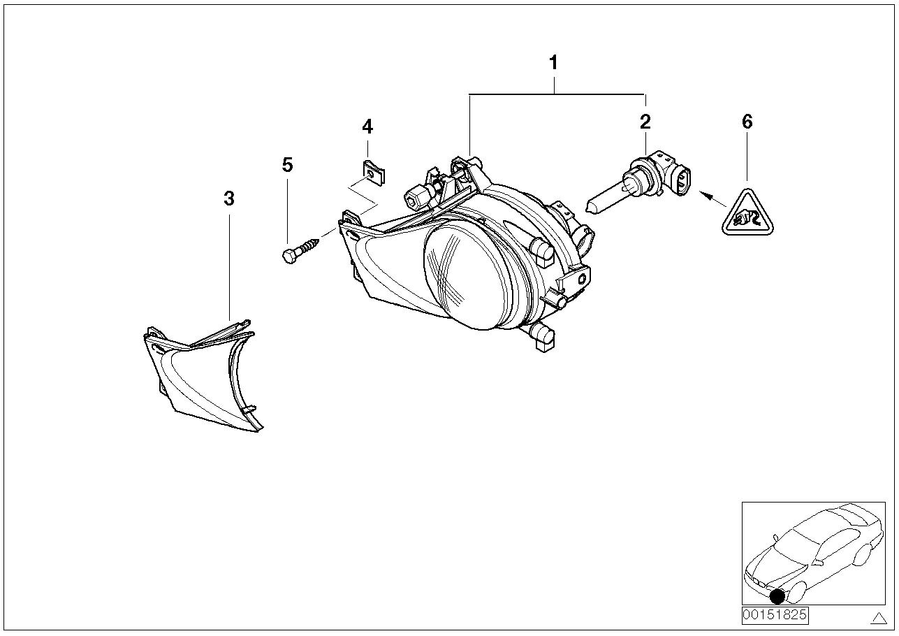 BMW Front Bumper Fog Light Cover Set Left Right - Genuine BMW ...