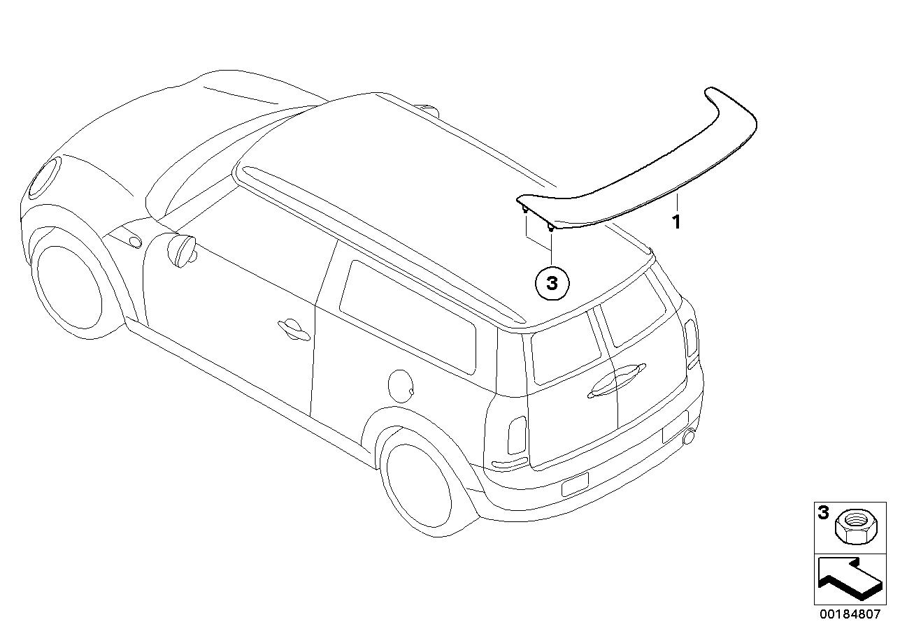 Mini Primed Rear Spoiler 51627224710 - LLLParts