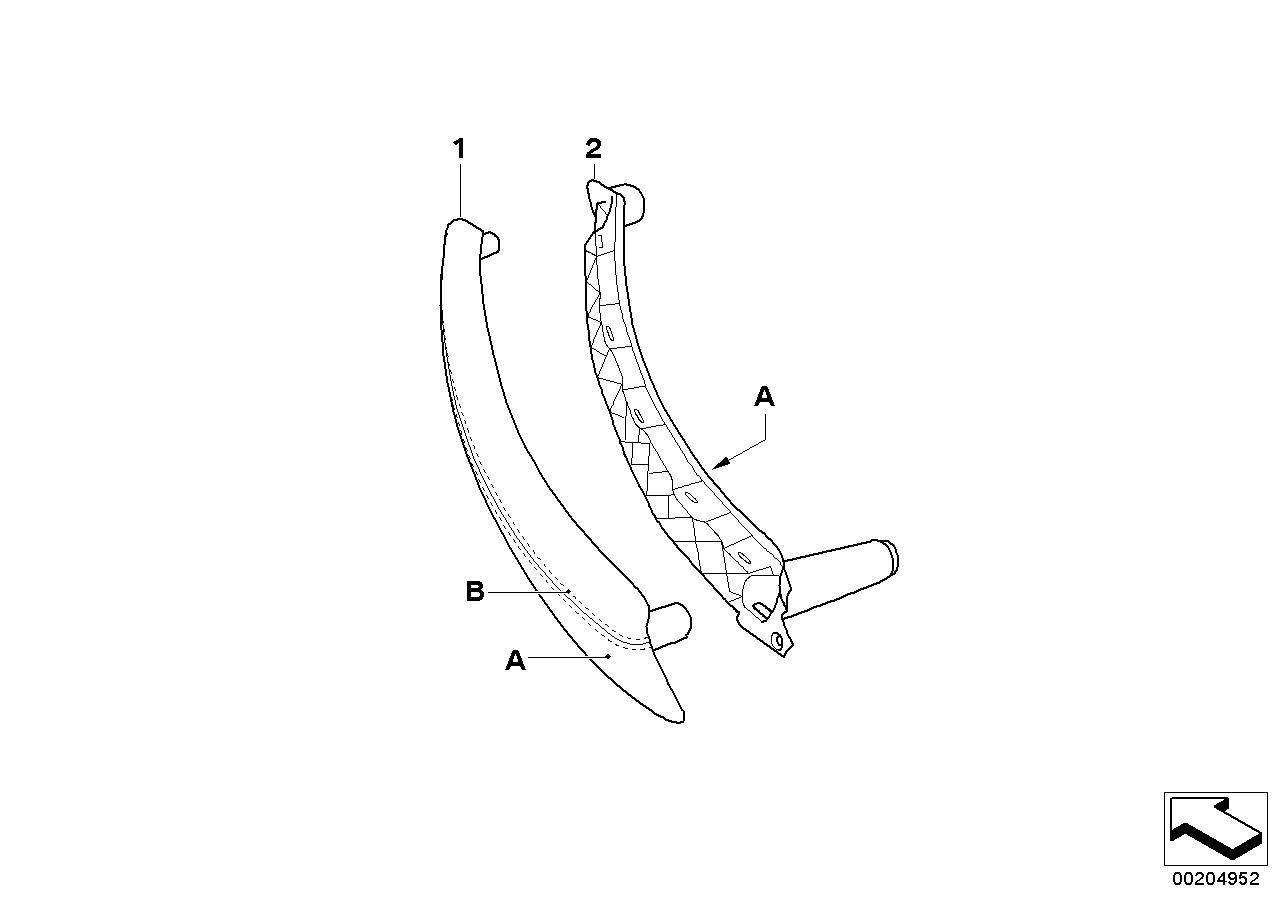 BMW Trim, Door Pull, Right 51417966934 - LLLParts