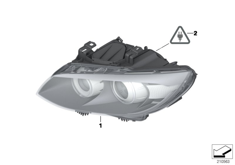 BMW Bi-Xenon Headlight, Right 63117273206 - LLLParts