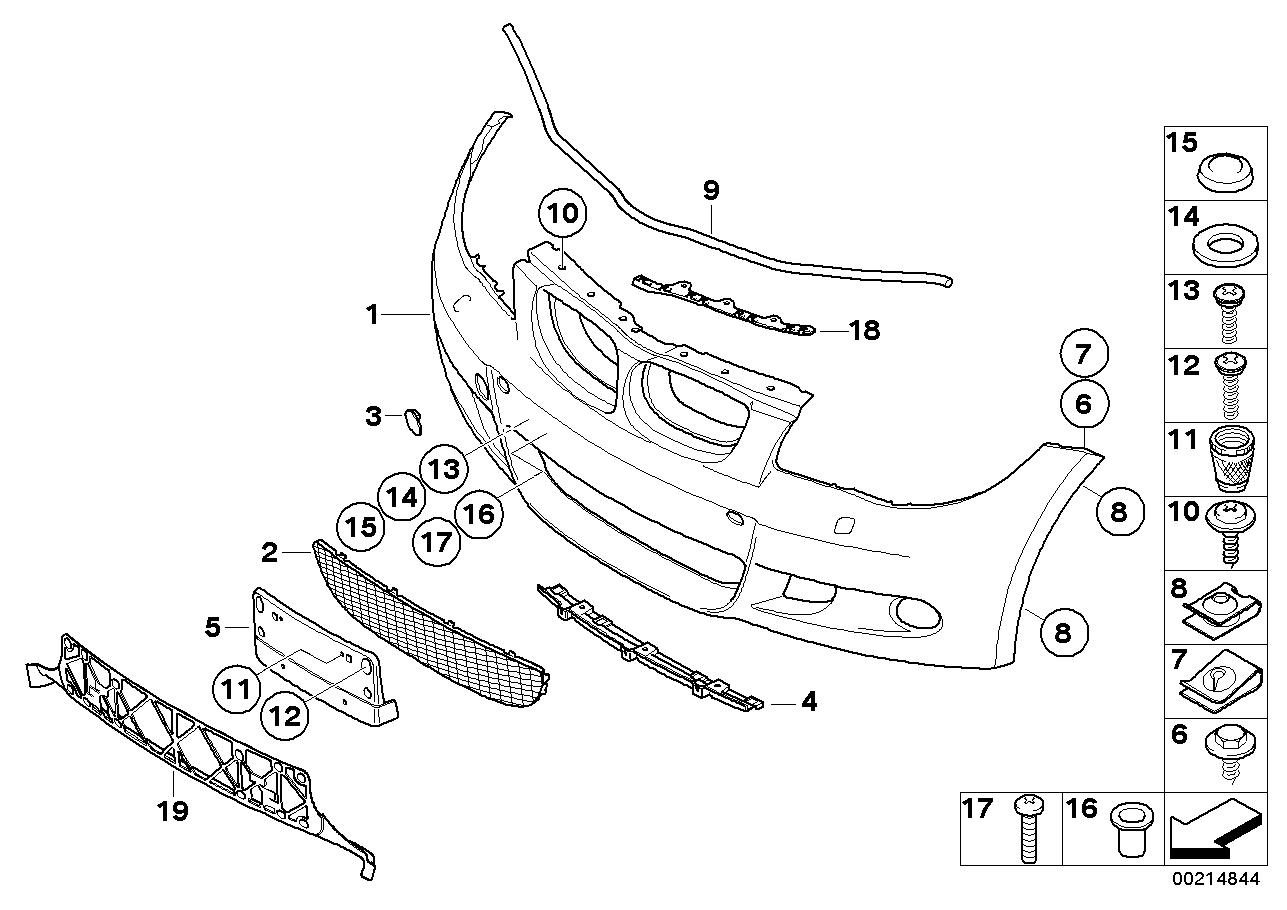 BMW Drill Hole Template, Licence Plate Front 51117836718 - LLLParts