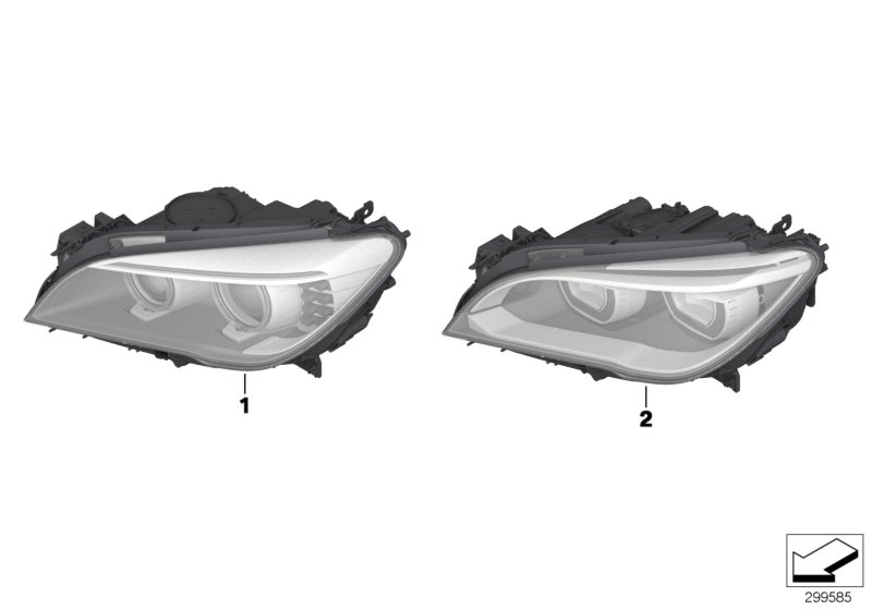 BMW Headlight, Led Technology, Right 63117348498 - LLLParts