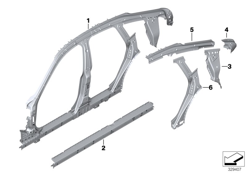BMW Reinforcement, Entrance, Right 41217297978 - LLLParts