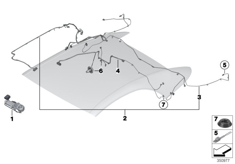 BMW Wiring Harness, Hydraulic Unit 54347299869 - LLLParts