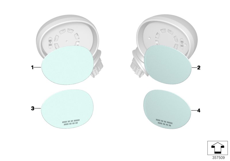 Mini Mirror Glass, Heated, Convex, Right 51168739366 - LLLParts