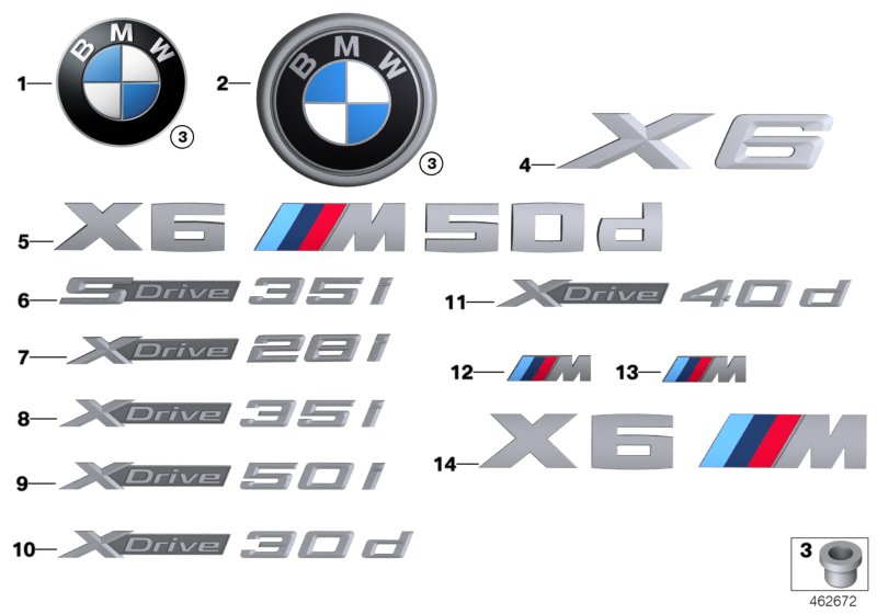 BMW Label Sticker Badge Emblem - Genuine BMW 51148057983 - LLLParts
