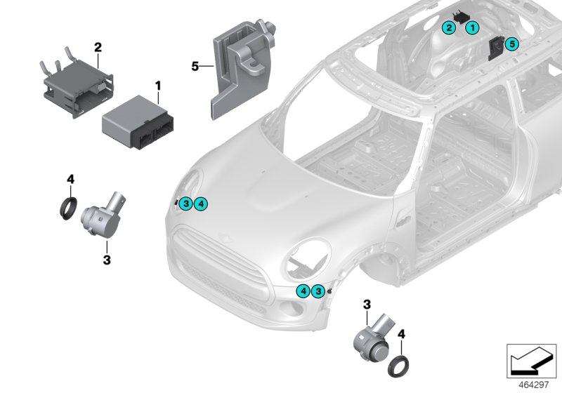 Mini Control Unit, Parking Assistant 66336867455 - LLLParts