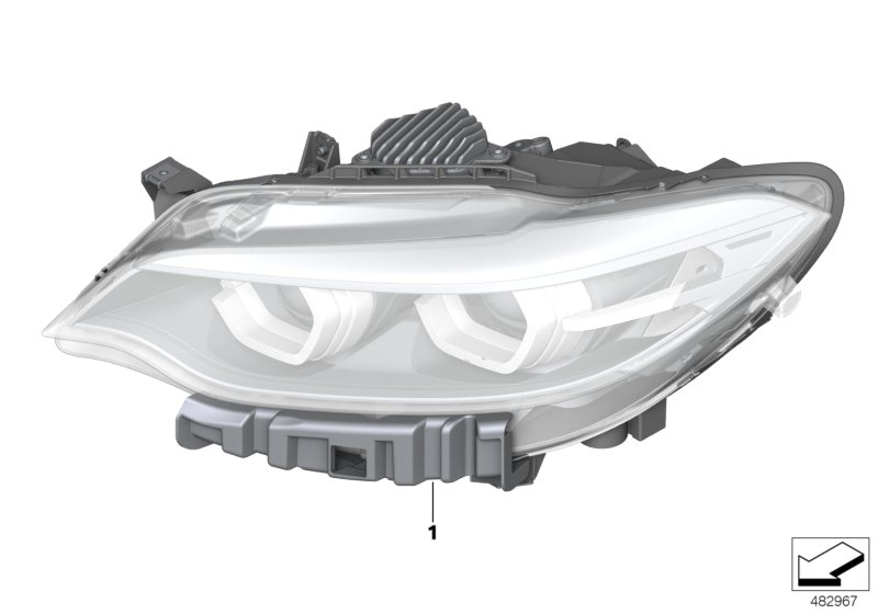 BMW Headlight, Led Technology, Left 63117469779 - LLLParts