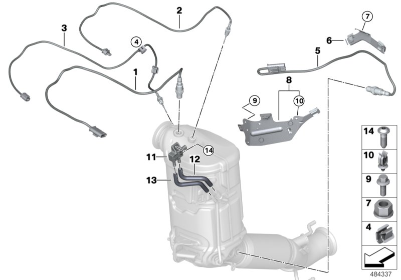 Mini / BMW Temperature Sensor, Exhaust 13628570121 - LLLParts