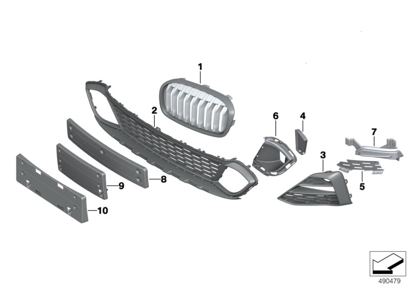 BMW Grid Lateral Left 51118073897 - LLLParts