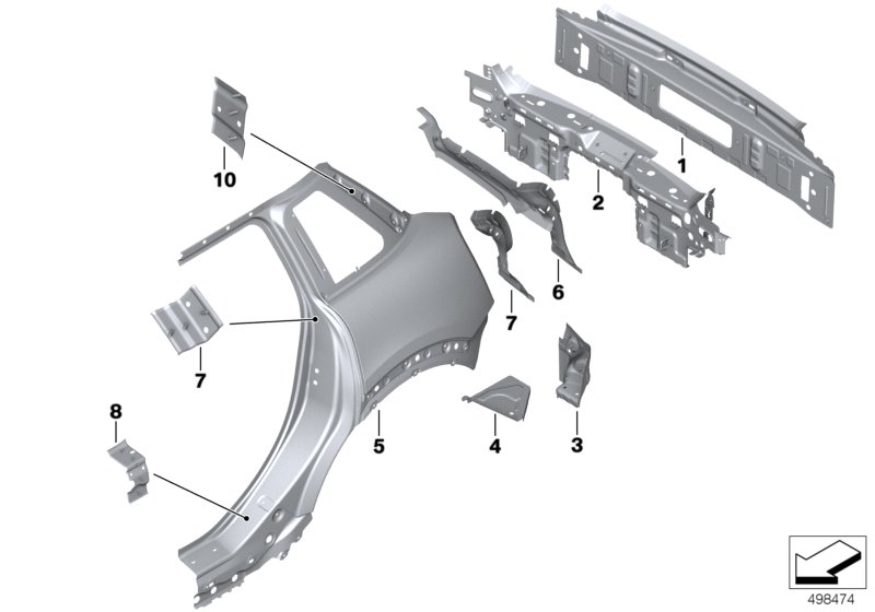 Mini Extension For Rear Left Wheel Well 41007408805 - LLLParts