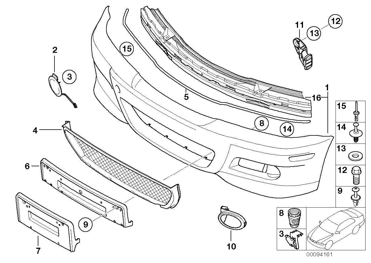 BMW Panel, Bumper, Primed, Front 51112695245 - LLLParts