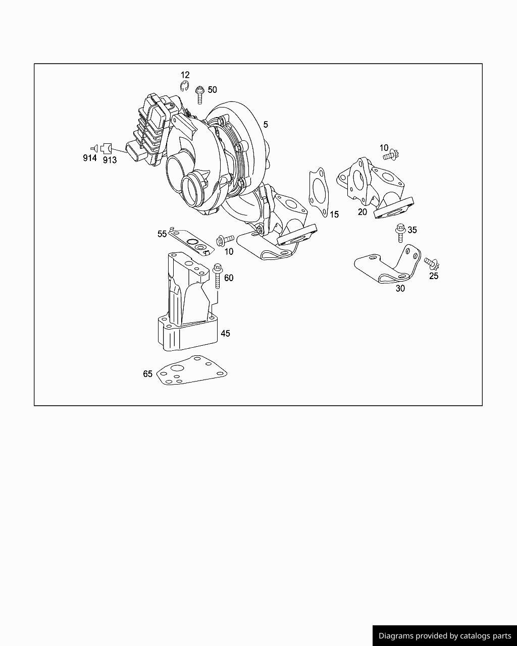 Mercedes Benz Turbo Oil Feed Gasket Seal - Genuine Mercedes Benz ...