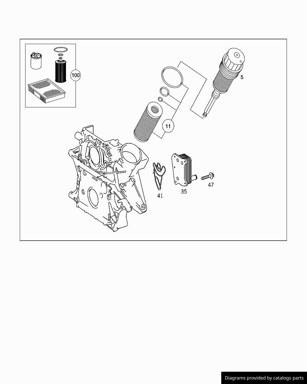 Mercedes Benz Oil Cooler A6461880301 - LLLParts
