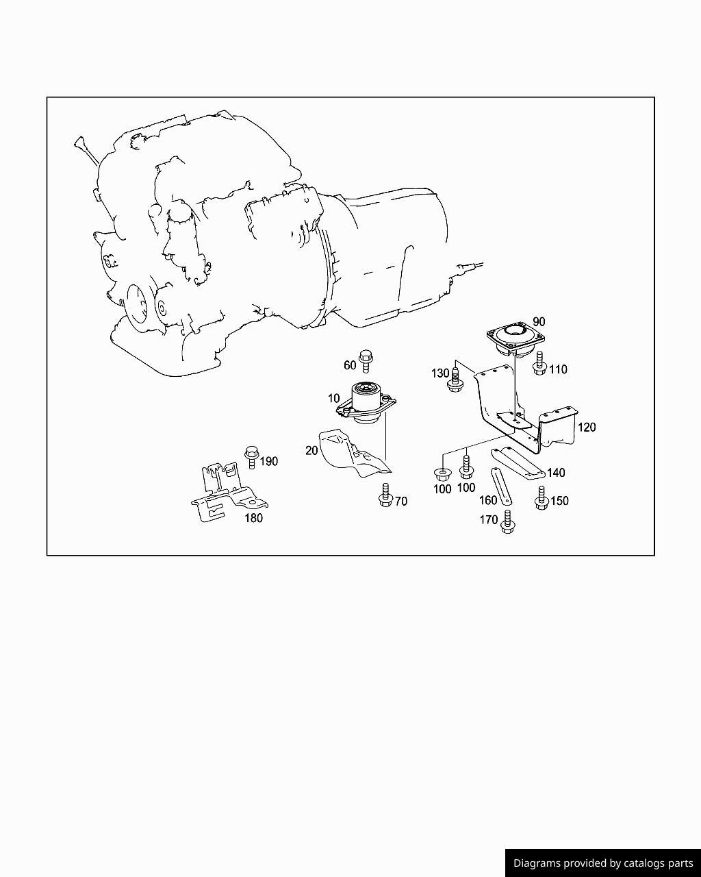 Mercedes Benz Transmission Mount A1662400618 - LLLParts