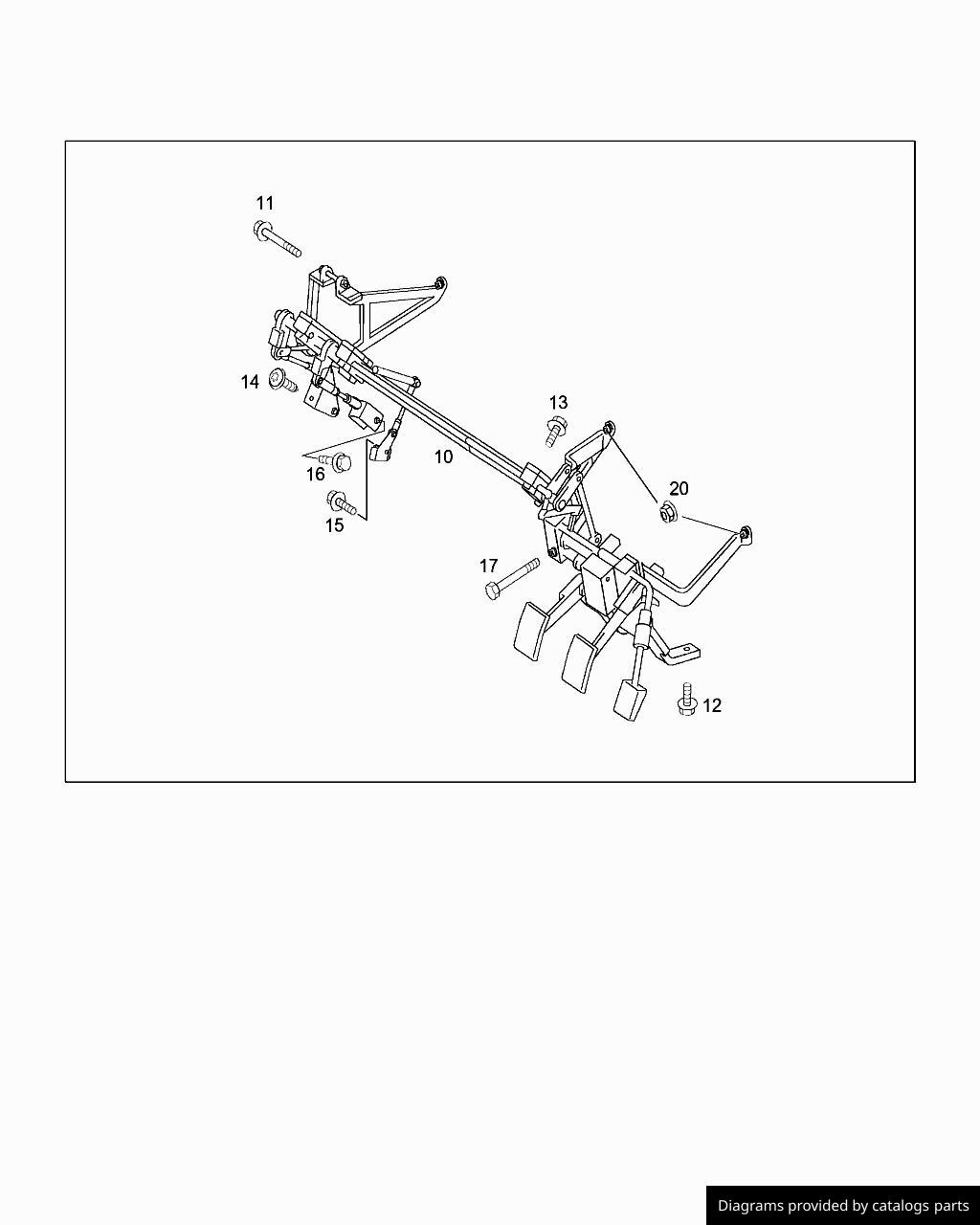 Mercedes Benz Pedal Assembly A1692901601 - LLLParts