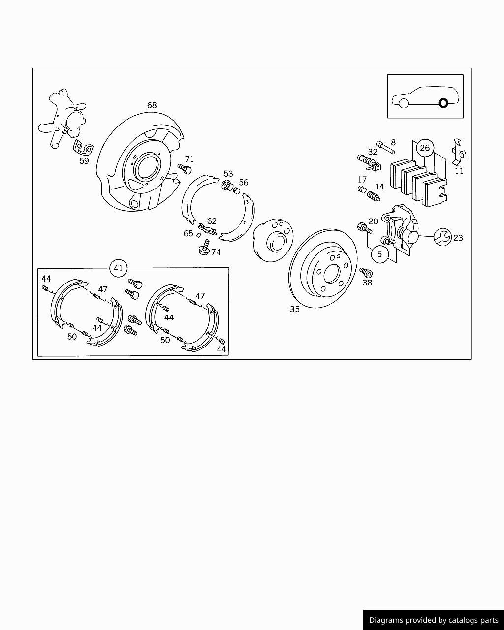 Mercedes Benz Brake Pad A0044209220 - LLLParts