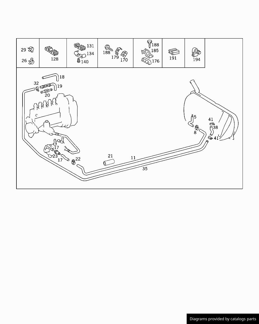 Mercedes Benz Fuel Hose A1244709575 - LLLParts
