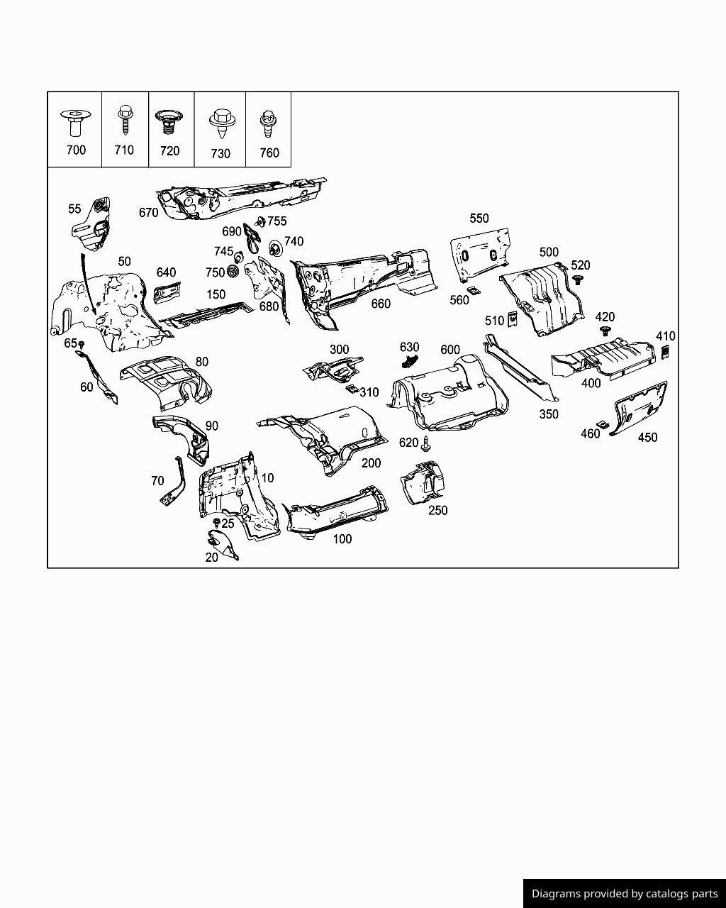 Mercedes Benz Shielding A2056800422 - LLLParts
