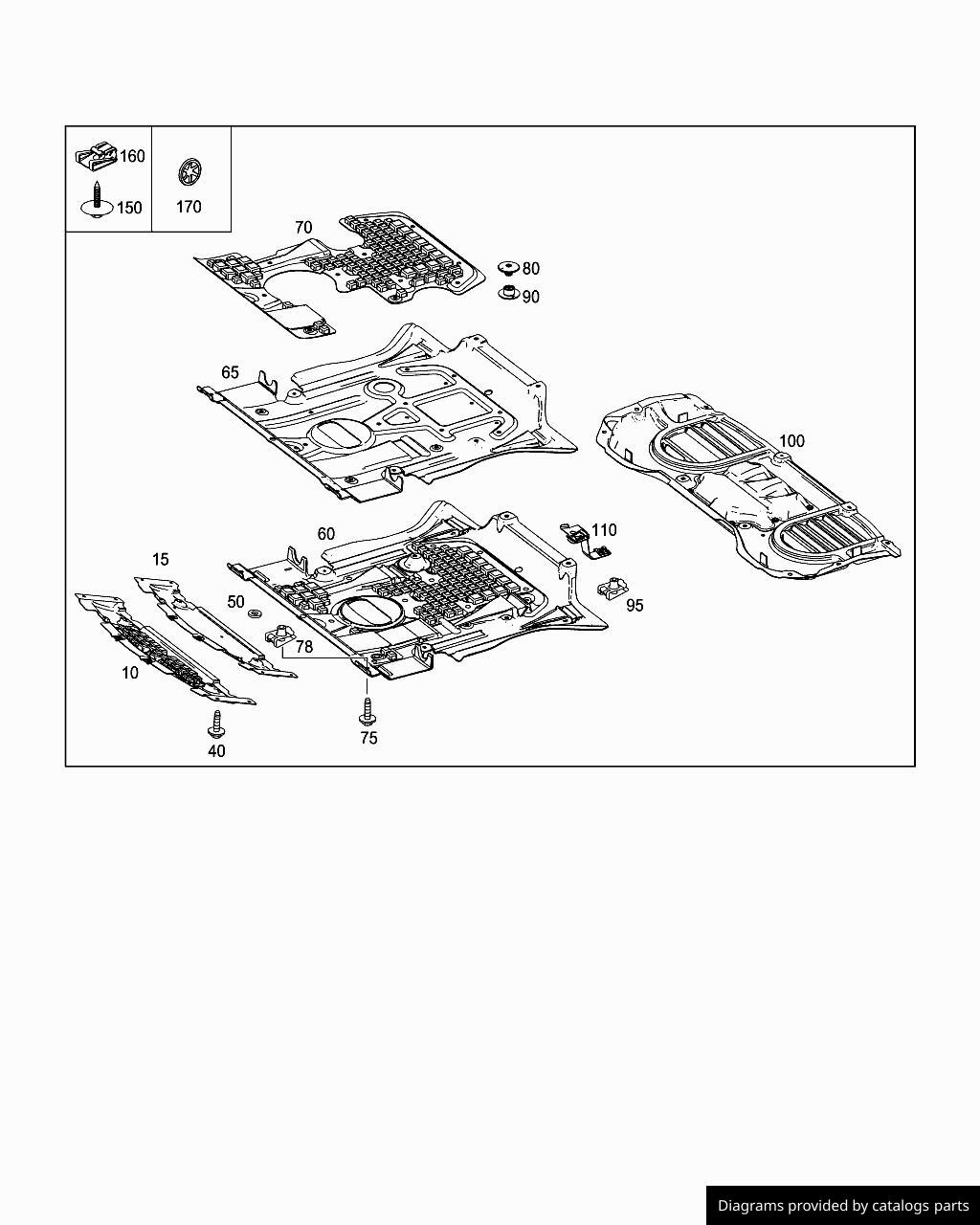 Mercedes Benz Cover, Engine Comp. Lower A1665240630 - LLLParts