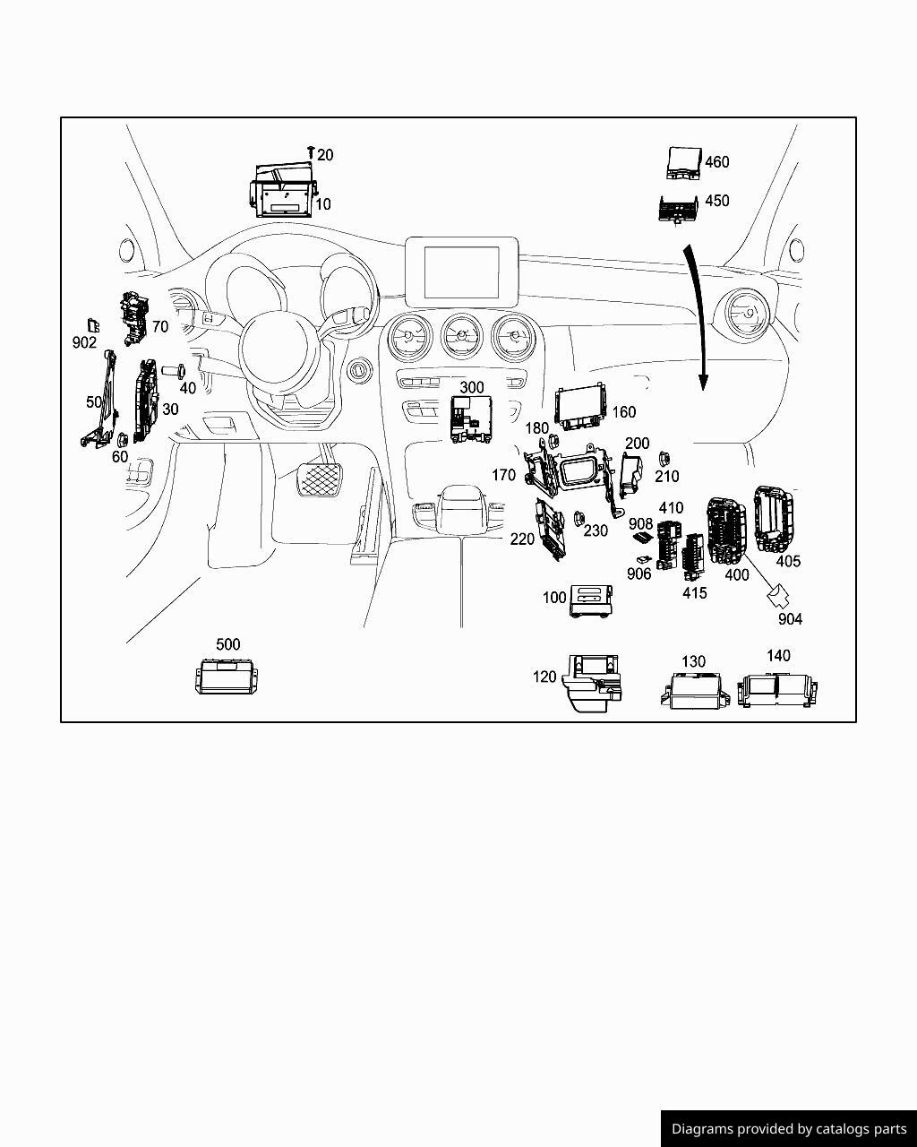 Mercedes Benz Control Unit, Complete A2539001301 - LLLParts