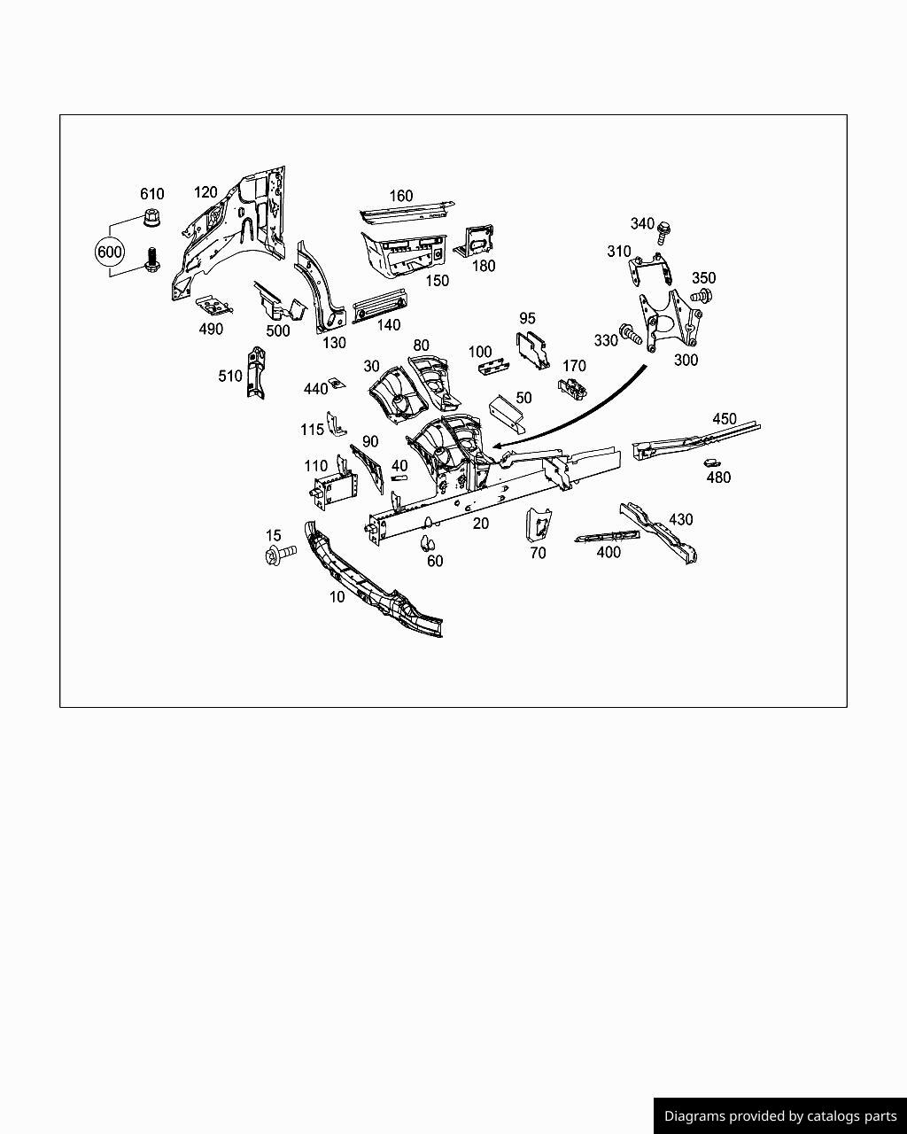 Mercedes Benz Mounting Consule A9066204900 - LLLParts