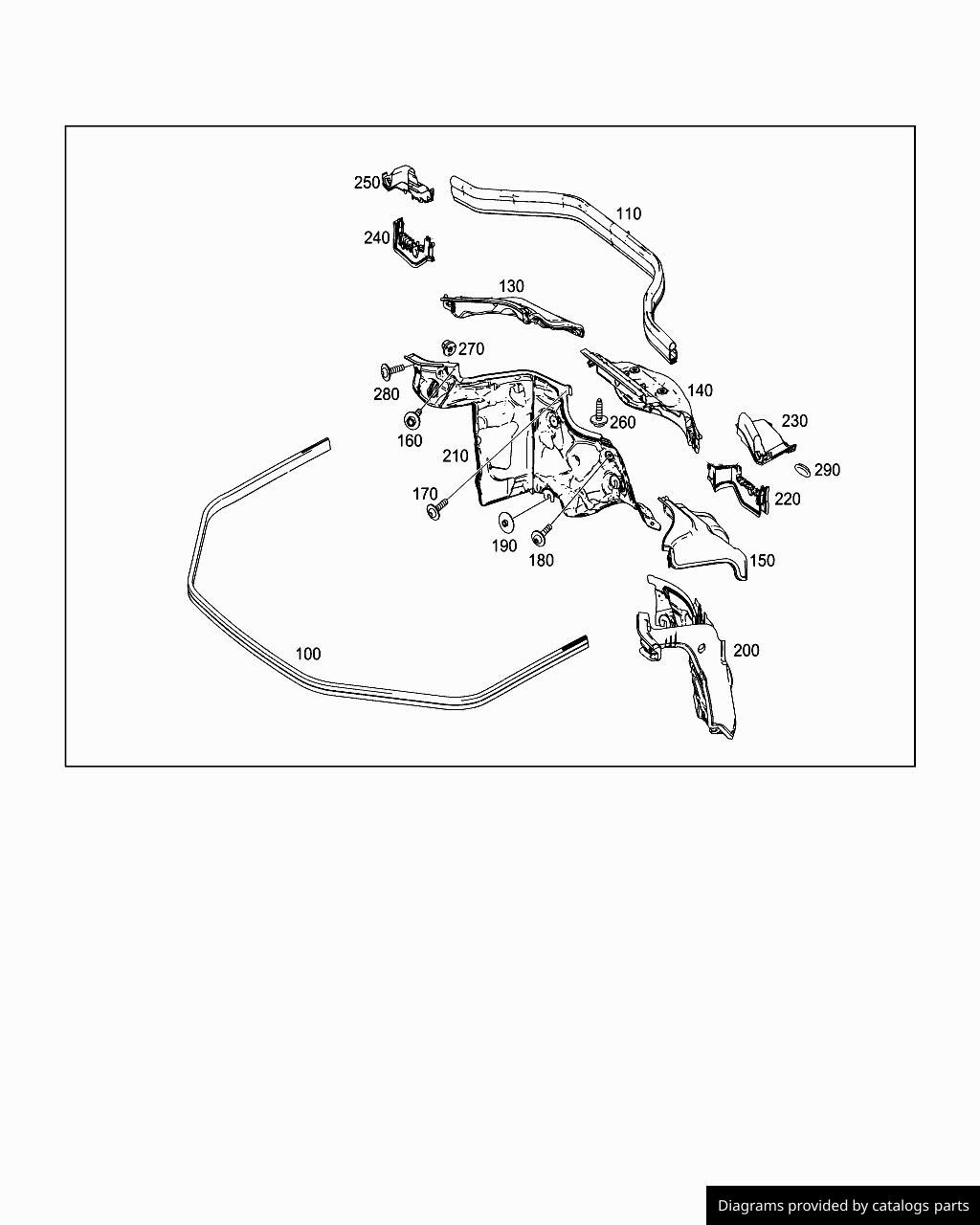 Mercedes Benz Partition A1666209701 - LLLParts