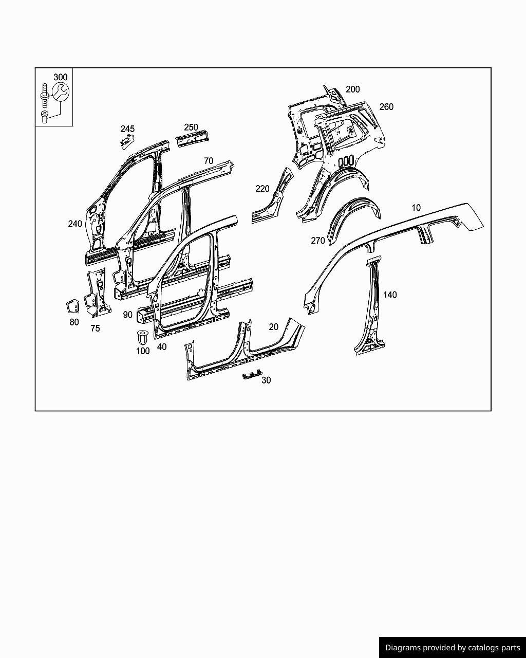 Mercedes Benz Longitudinal Member A1666302800 - LLLParts