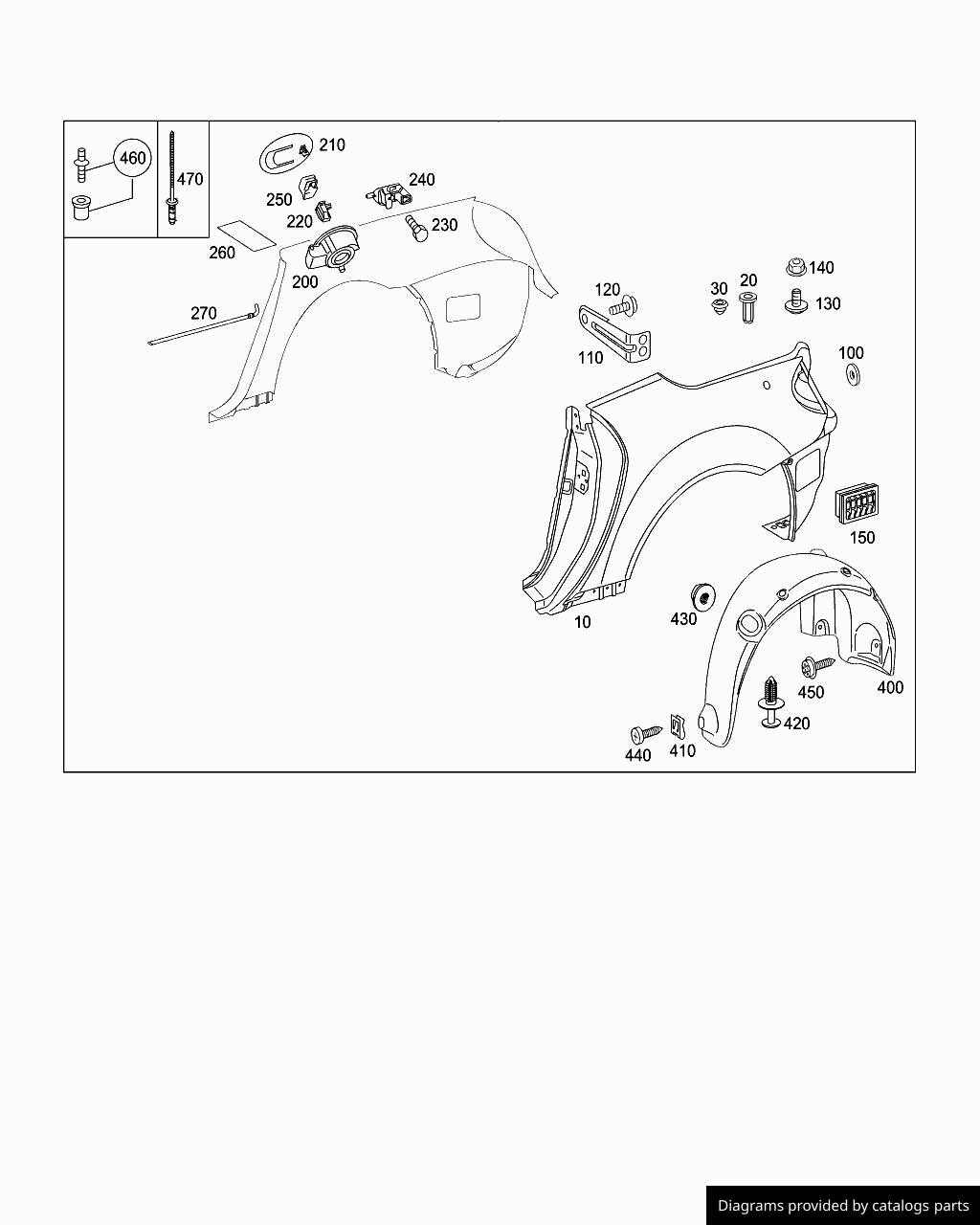 Mercedes Benz Fender, Rear A1716300621 - LLLParts