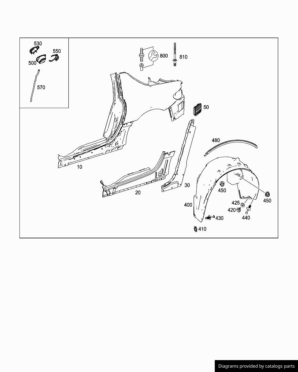 Mercedes Benz Tank Filler Recess A1976370142 - LLLParts