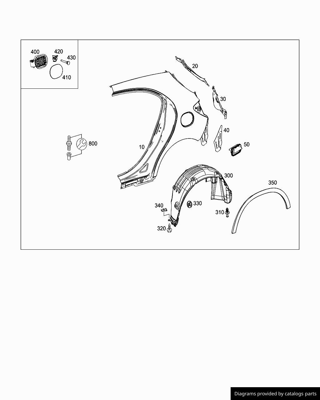 Mercedes Benz Tank Filler Recess A1566300000 - LLLParts