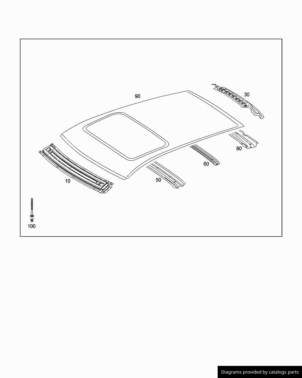 Mercedes Benz Roof Frame A1646500701 - LLLParts