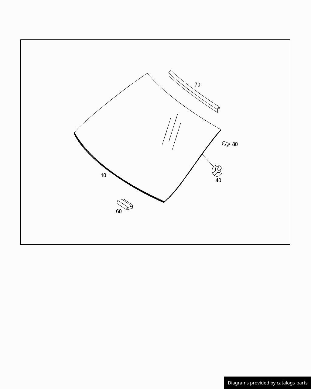 Mercedes Benz Windshield A1726700300 - LLLParts